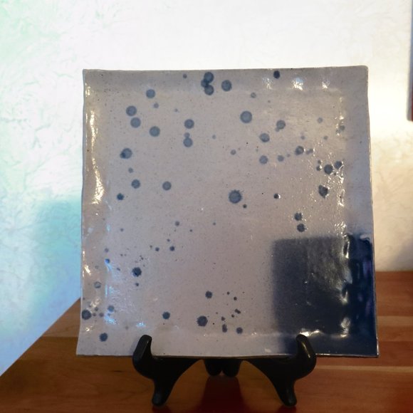 Source Unknown | Art | Blue Gray Slab Pottery Plate | Poshmark